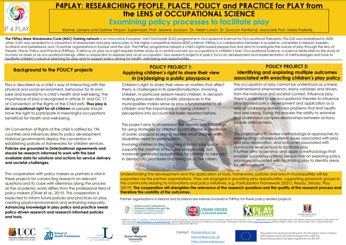 Conference poster: Examining policy processes to facilitate play - P4Play